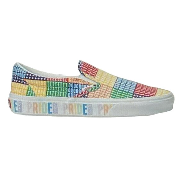 Vans | Shoes | Vans Classic Slip On Lgbtq Rainbow With Pride Printed On ...